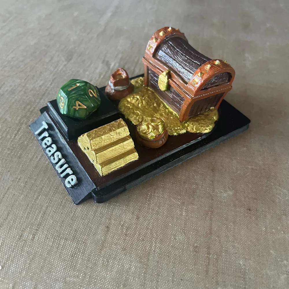 MTG 3D Treasure Token Remixed by 3D Magic - MakerWorld