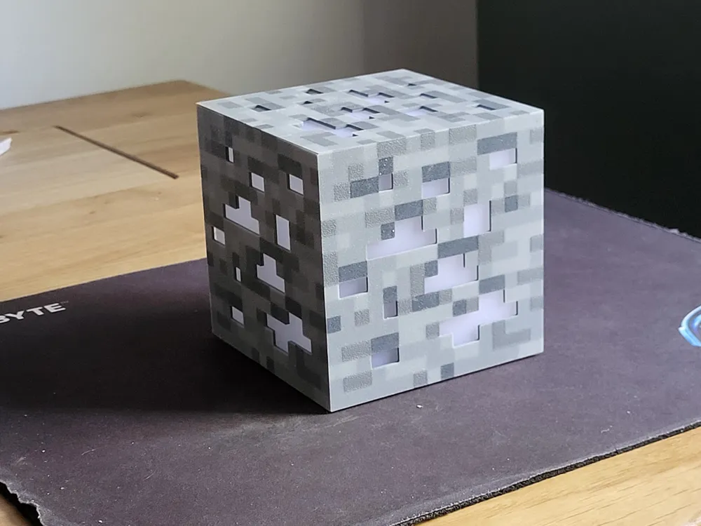 Lámpara cubo de bloque de mineral de Minecraft por Problem2 MakerWorld ...