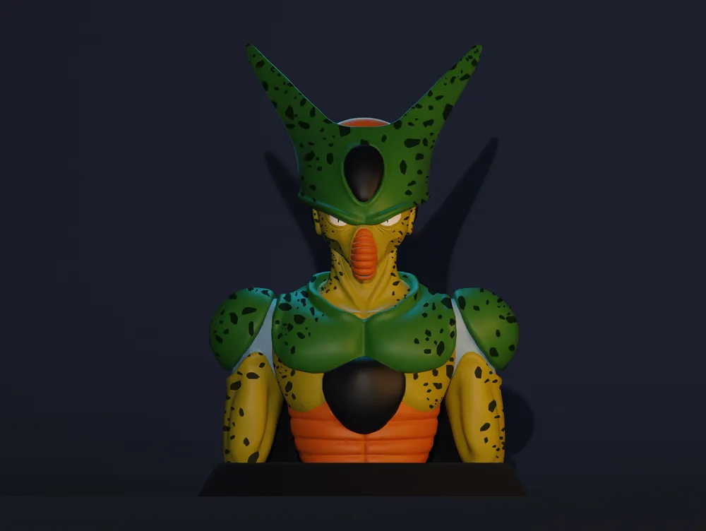 Dragon Ball Z - Cell Bust - Free 3D Print Model - MakerWorld