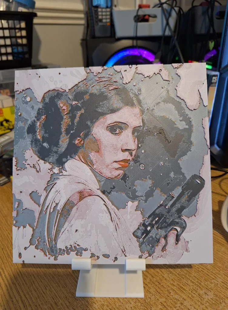 Star wars Princess Leia - Hueforge - Carrie Fisher by 3dGlow - MakerWorld