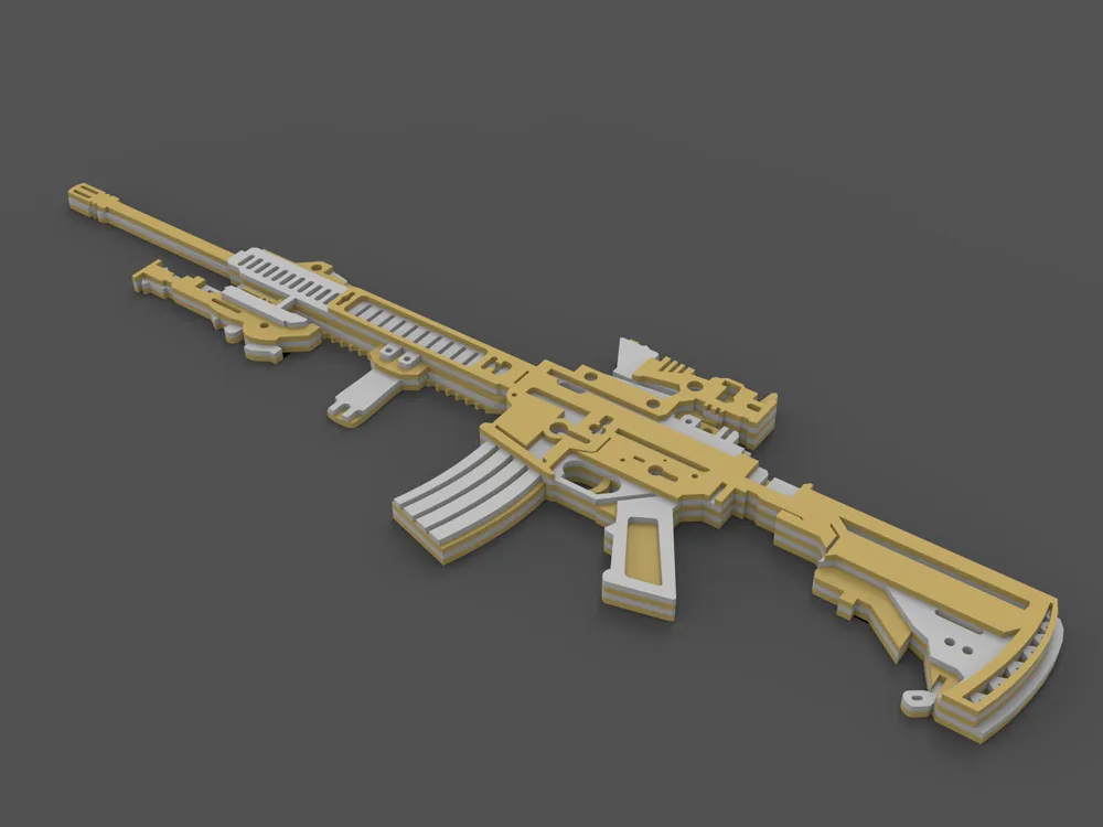 Detailed M4 Rifle - Printable Model by 21CNCStudio MakerWorld: Download ...