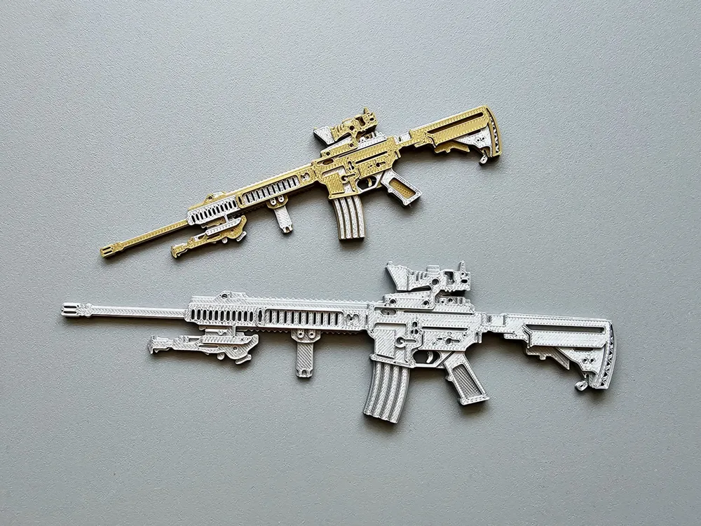 Detailed M4 Rifle - Printable Model by 21CNCStudio MakerWorld: Download ...