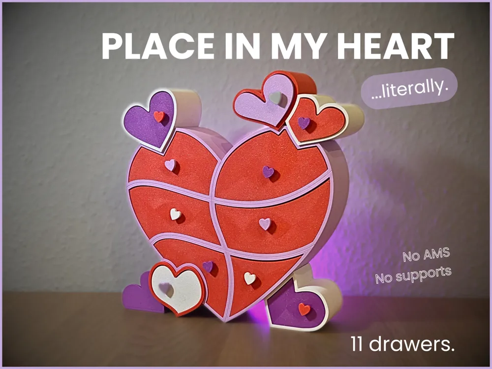 PLACE IN MY HEART ...literally. - Free 3D Print Model - MakerWorld