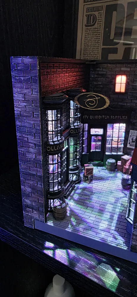 Diagon Alley Inspired Book Nook by JustAGirl MakerWorld: Download Free 3D Models