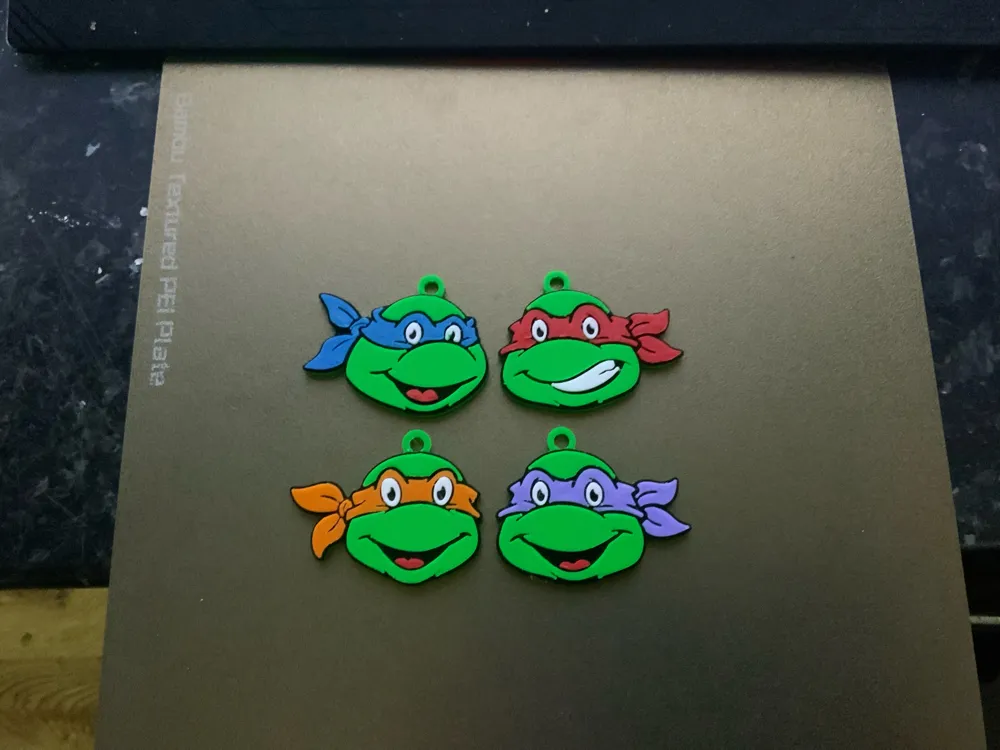 tmnt keychains / charms (free commercial) by dominator334 - MakerWorld