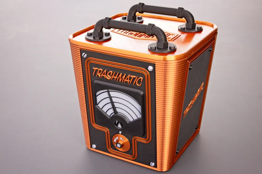 Flat lid for square steampunk trash can by Every Day Counts - MakerWorld