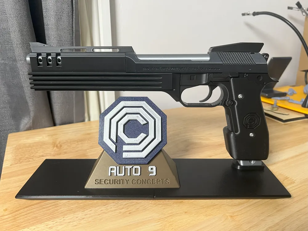 Display Stand for Auto 9 Pistol by Neebick - MakerWorld