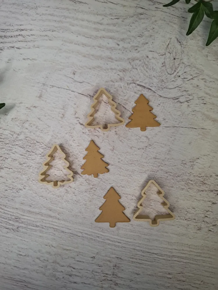 Christmas Tree Cutter Set For Clay, Cookies - Free 3D Print Model ...