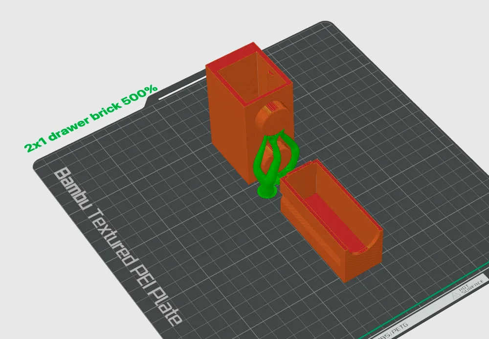 2x1 stackable brick drawer by mbzrg MakerWorld: Download Free 3D Models