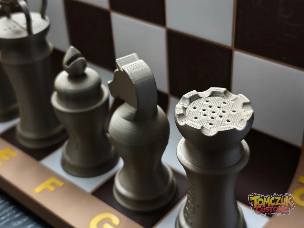 Chess Spice Set – Wall Display + Countertop Stand - Free 3D Print Model ...