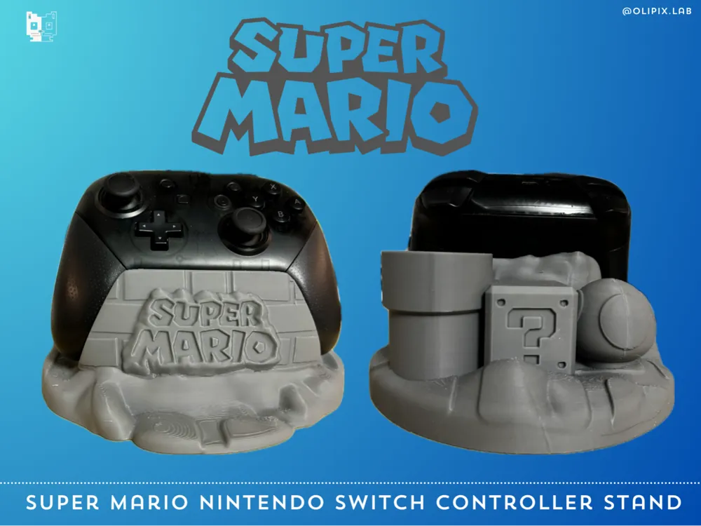 Nintendo Switch Pro Controller Stand Super Mario - Free 3D Print Model ...