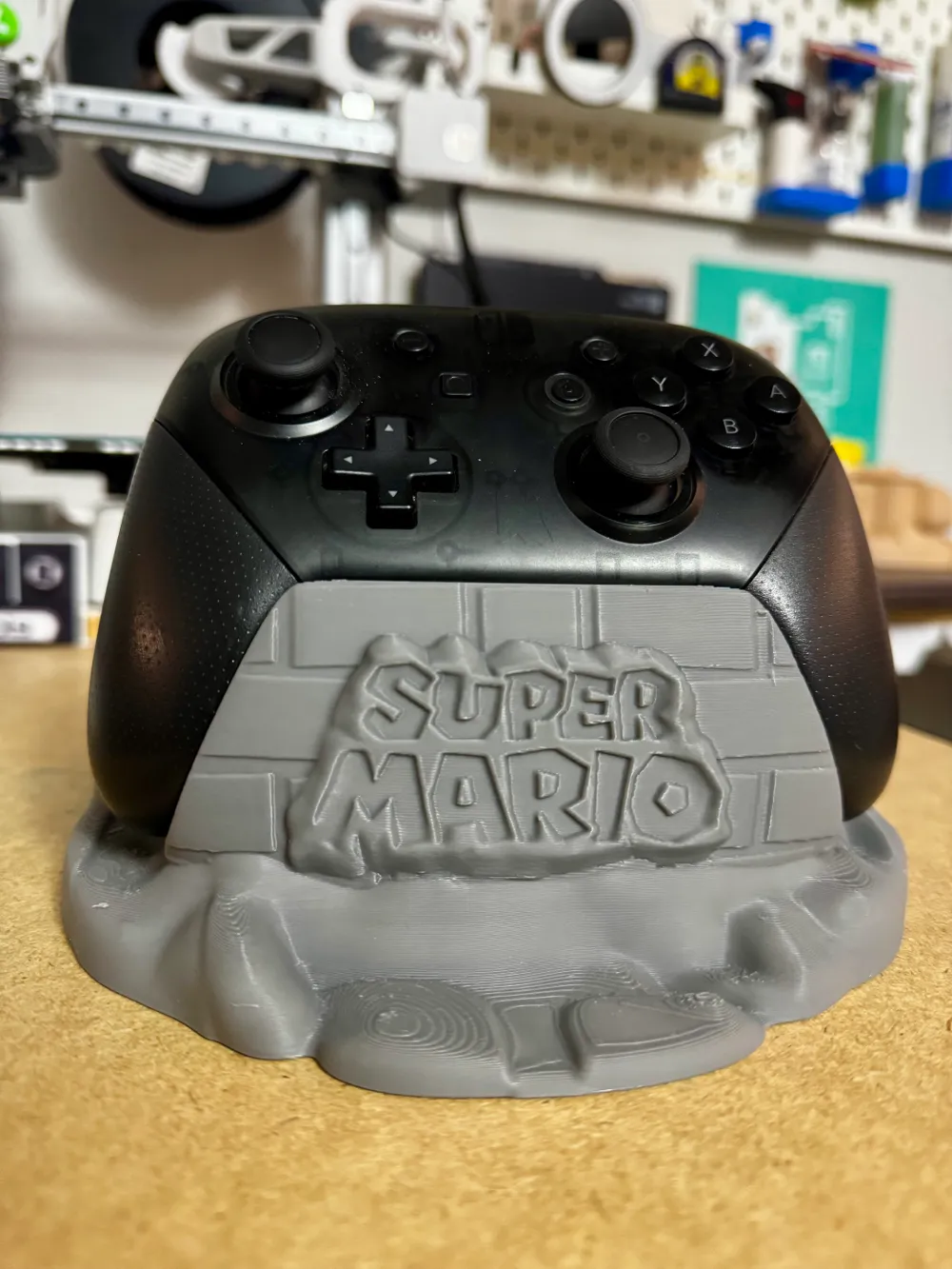 Nintendo Switch Pro Controller Stand Super Mario - Free 3D Print Model - MakerWorld