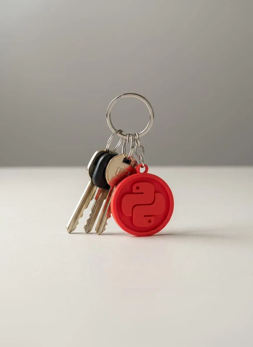 Python Logo Keychain – A Must-Have for Programmers by Federico Massimo ...