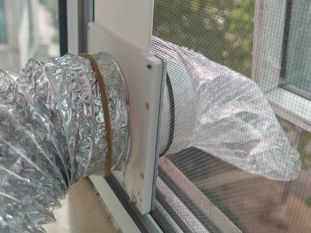 Magnetic exhaust pipe for closable screen windows, 10cm diameter by ...