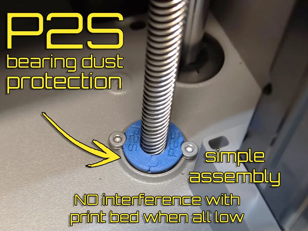P2S Z Simple bearing dust protection - Free 3D Print Model - MakerWorld