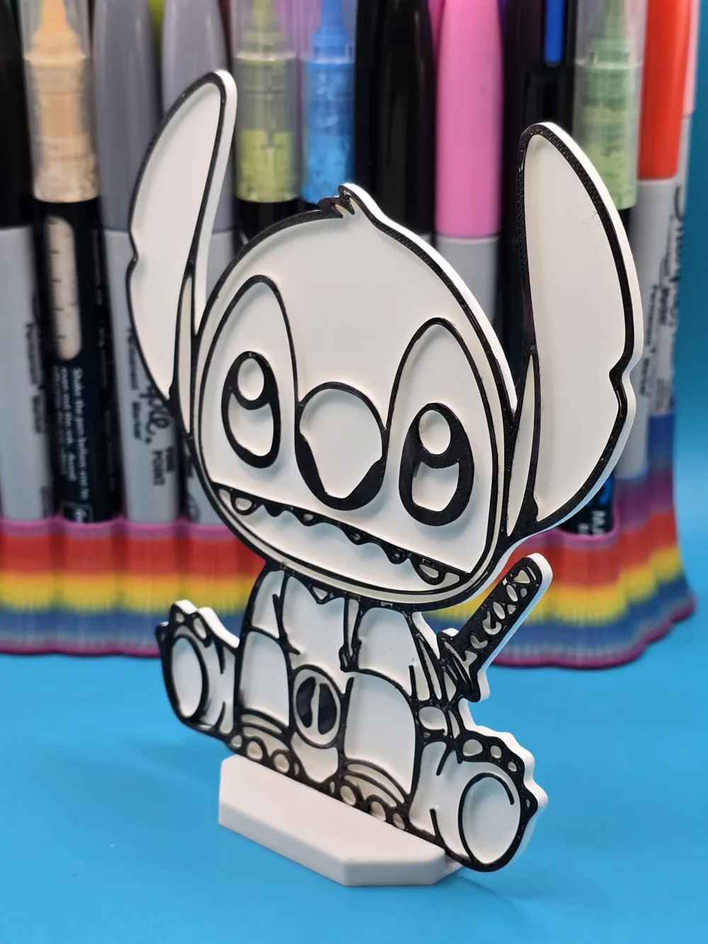 Stitch Deadpool Coloring Craft - Free 3D Print Model - MakerWorld