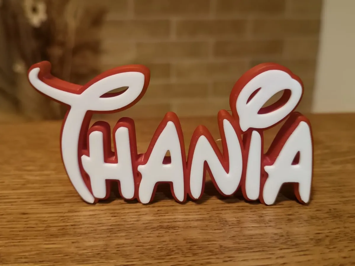Disney Name Sign Thania Kid Room Wall Decor Tag - Free 3D Print Model ...