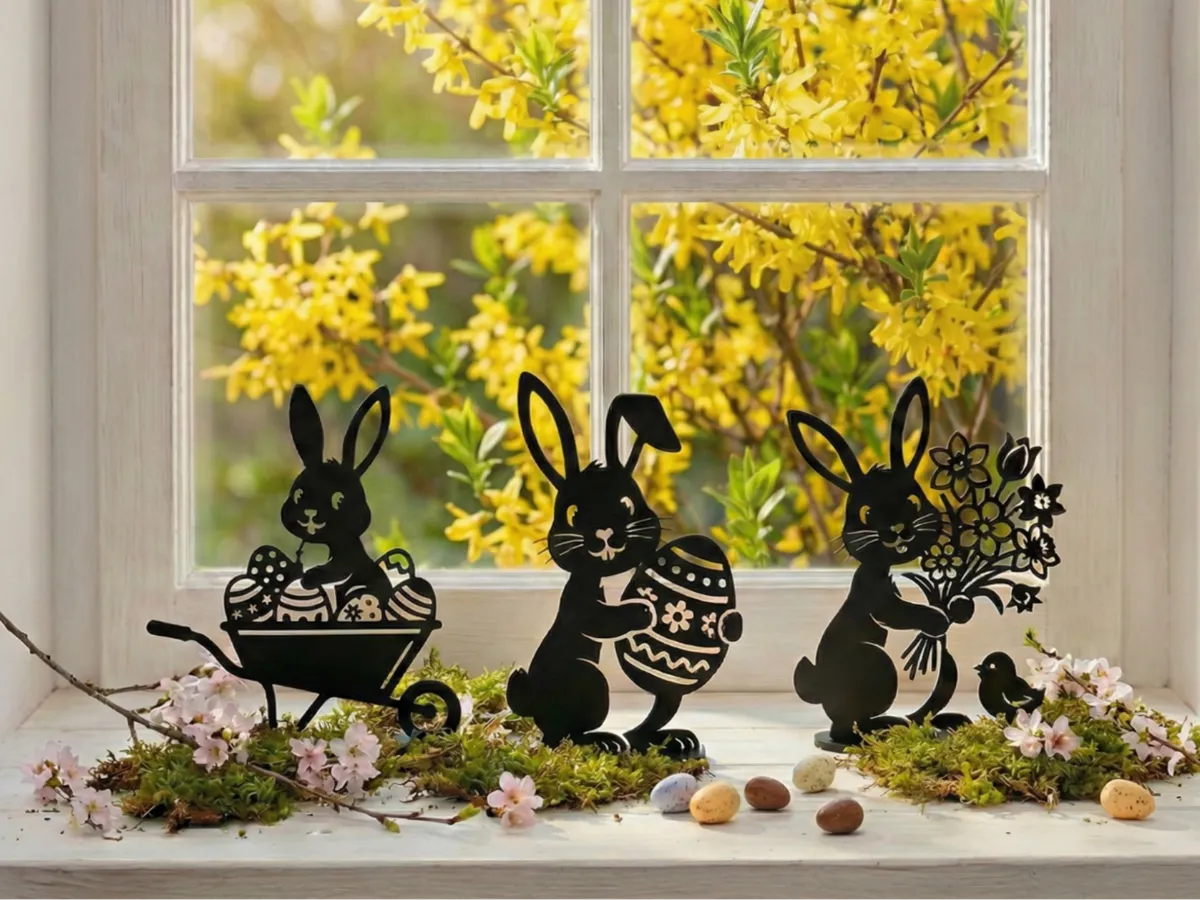 Cute Easter Bunnies for Windows - Free 3D Print Model - MakerWorld