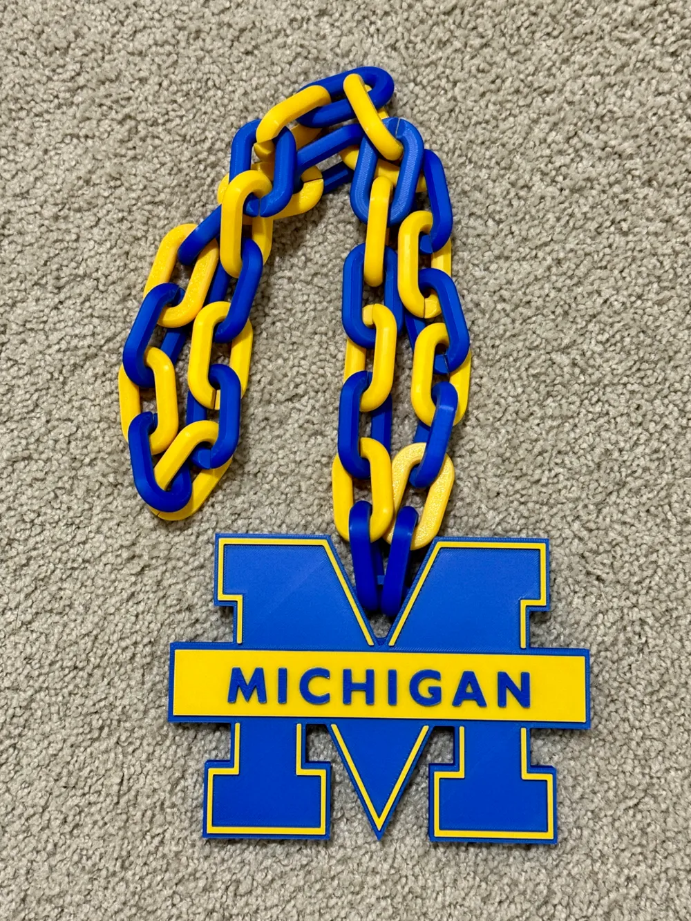 Michigan Wolverines logo chain by CTK 3D Printing MakerWorld: Download ...