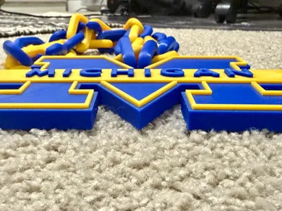 Michigan Wolverines logo chain by CTK 3D Printing MakerWorld: Download ...