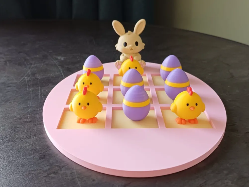 Easter Tic Tac Toe – Bunny, Chicks & Eggs Edition - Free 3D Print Model ...