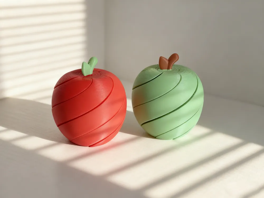 Spinning Fidget Fruit – Apple - Free 3D Print Model - MakerWorld