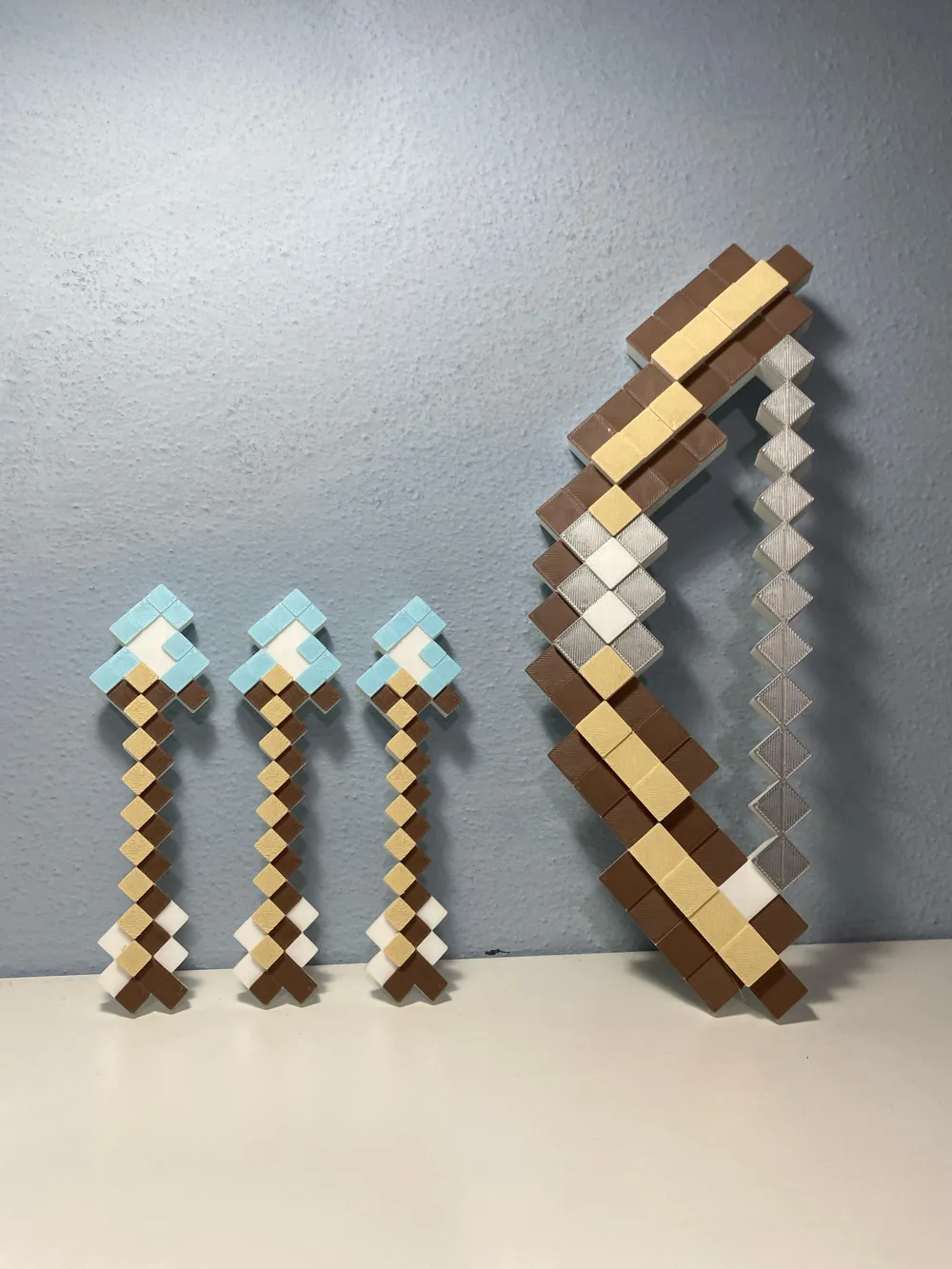 Minecraft Bow with Arrows - Free 3D Print Model - MakerWorld