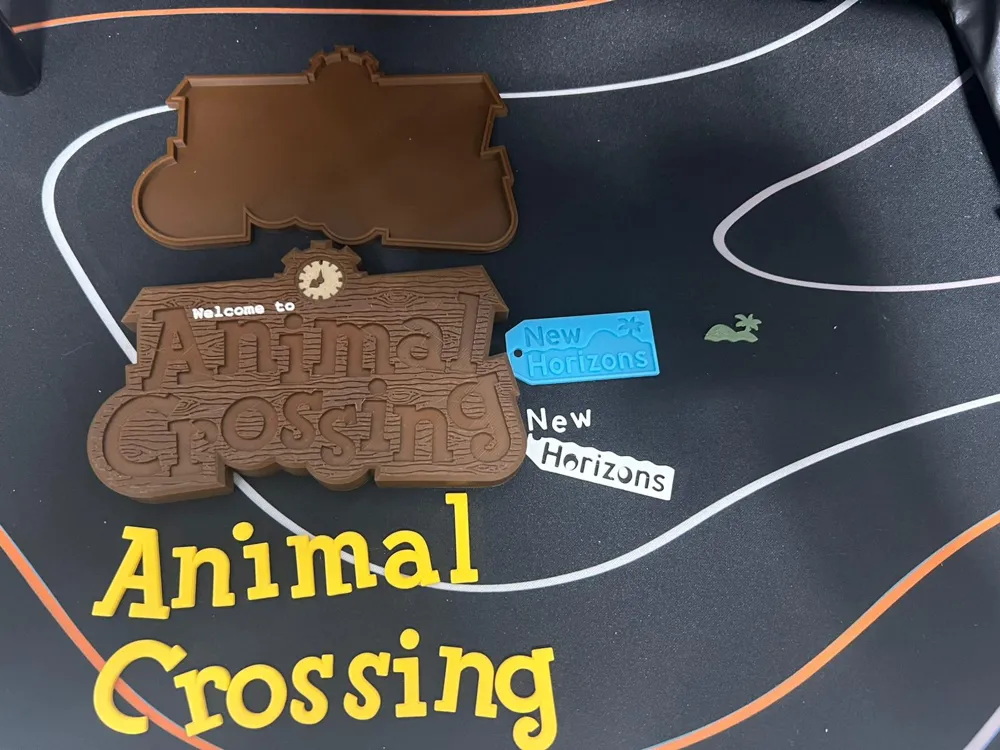 Animal crossing New Horizons LOGO AMS / NO AMS - Free 3D Print Model ...