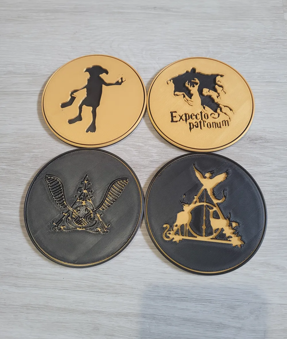 Harry Potter Coaster Set - Add Magic to Your Table - Free 3D Print ...