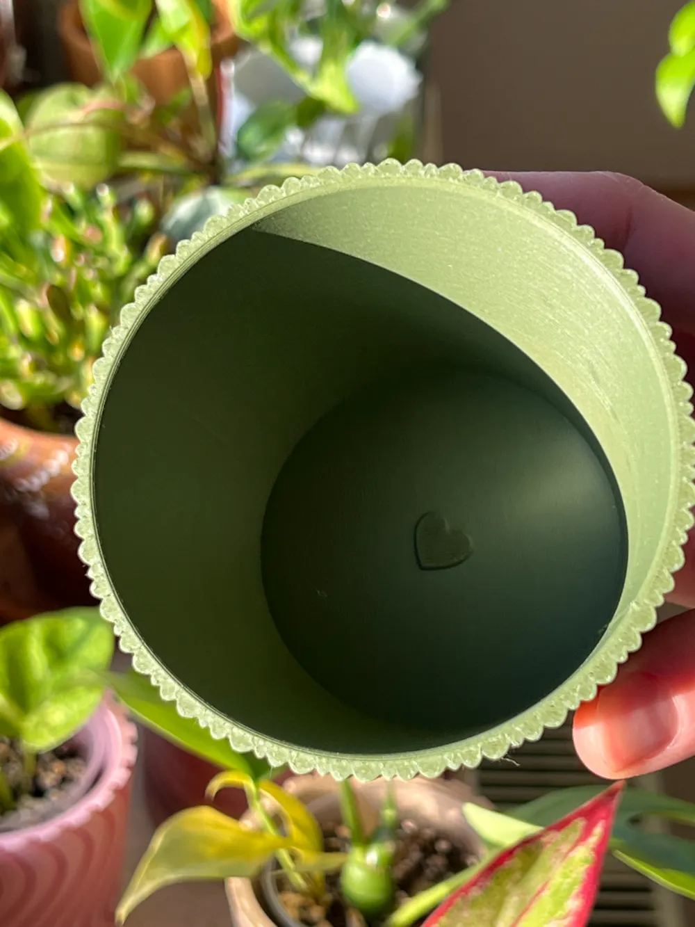 Plant Pot Ribbed with a Hidden Heart - Free 3D Print Model - MakerWorld