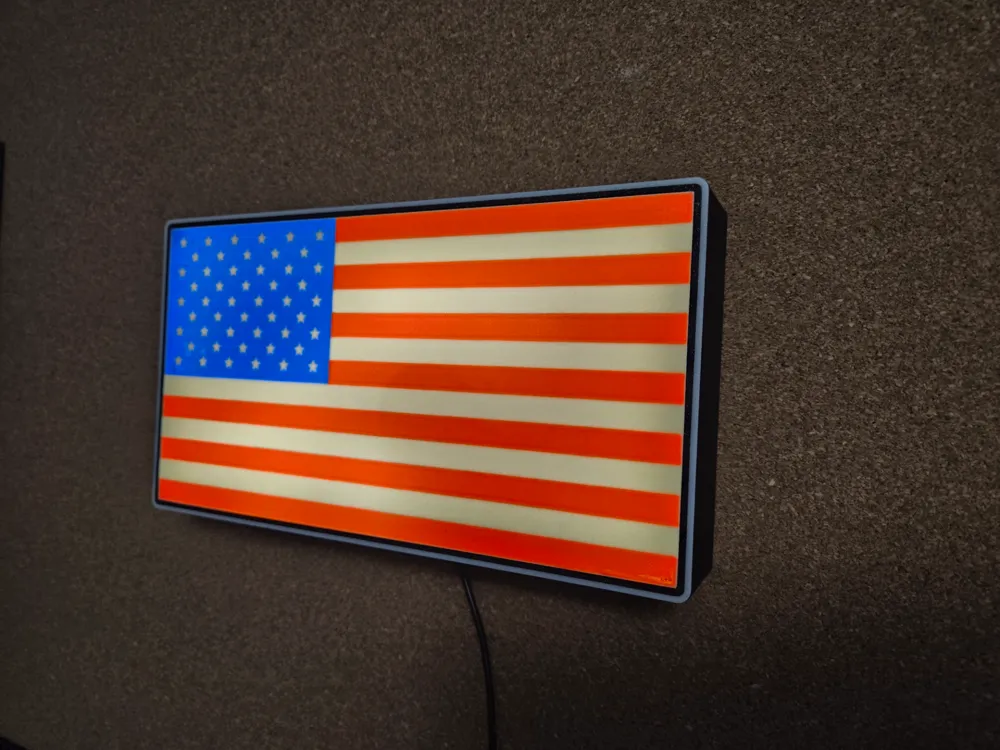 American Flag light box by Nostalgicprints - MakerWorld