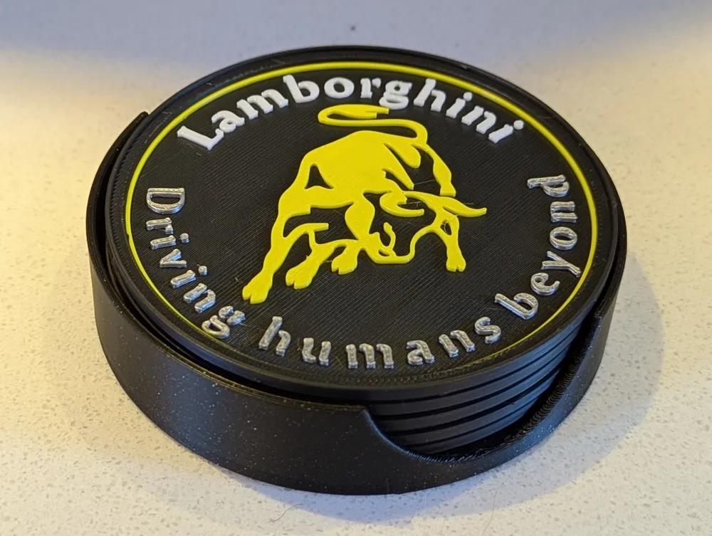 Car Logo Stackable Coaster Set - Italian Edition - Free 3D Print Model ...