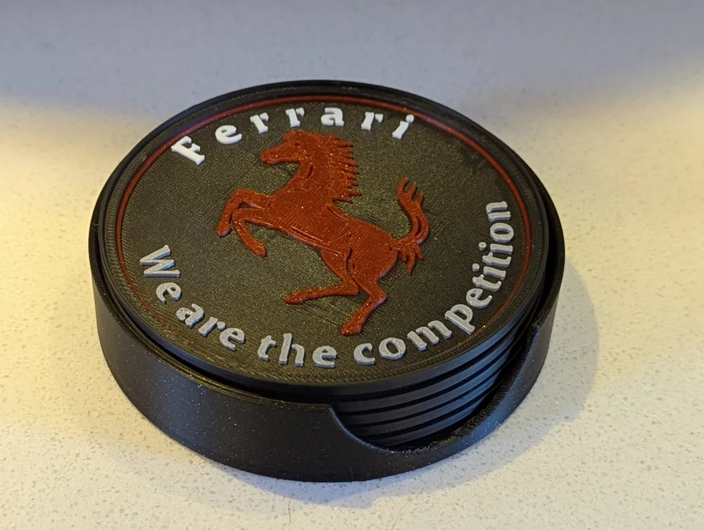 Car Logo Stackable Coaster Set - Italian Edition - Free 3D Print Model ...