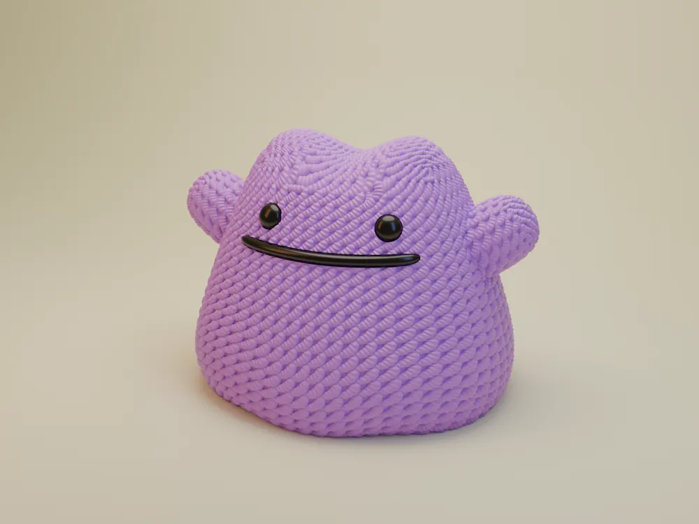 Crochet Effect Ditto (メタモン Metamon) NO AMS NEEDED by NaraaPrints ...