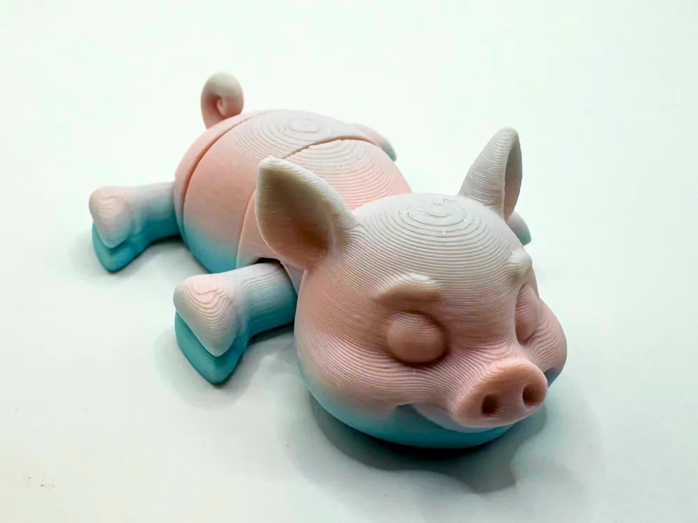 Oinkers the Pig – Articulated Print-in-Place Toy by Foorbits 3D ...