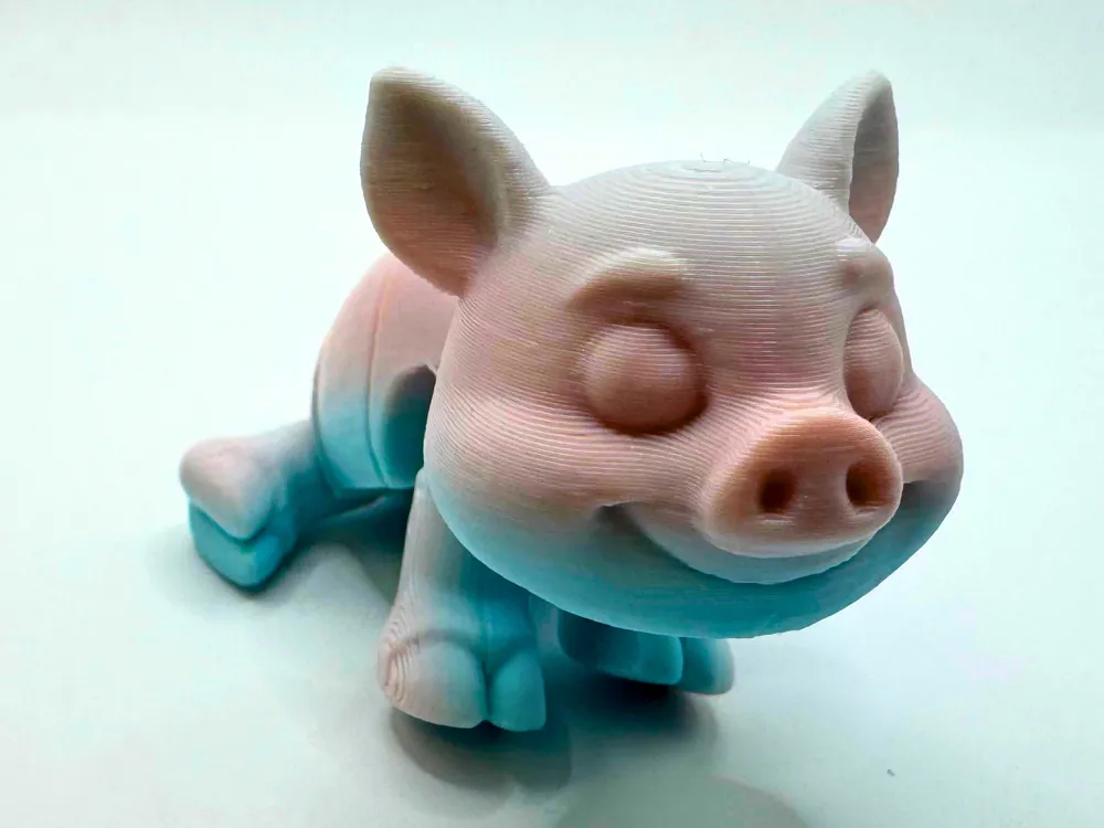 Oinkers the Pig – Articulated Print-in-Place Toy by Foorbits 3D ...