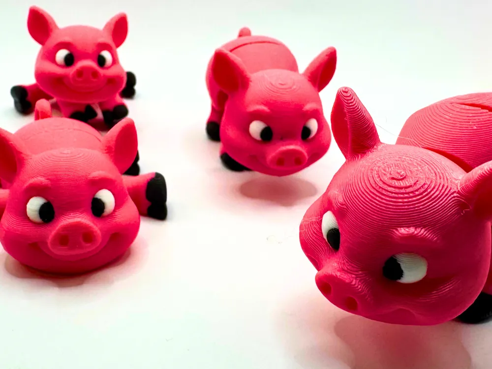 Oinkers the Pig – Articulated Print-in-Place Toy by Foorbits 3D ...
