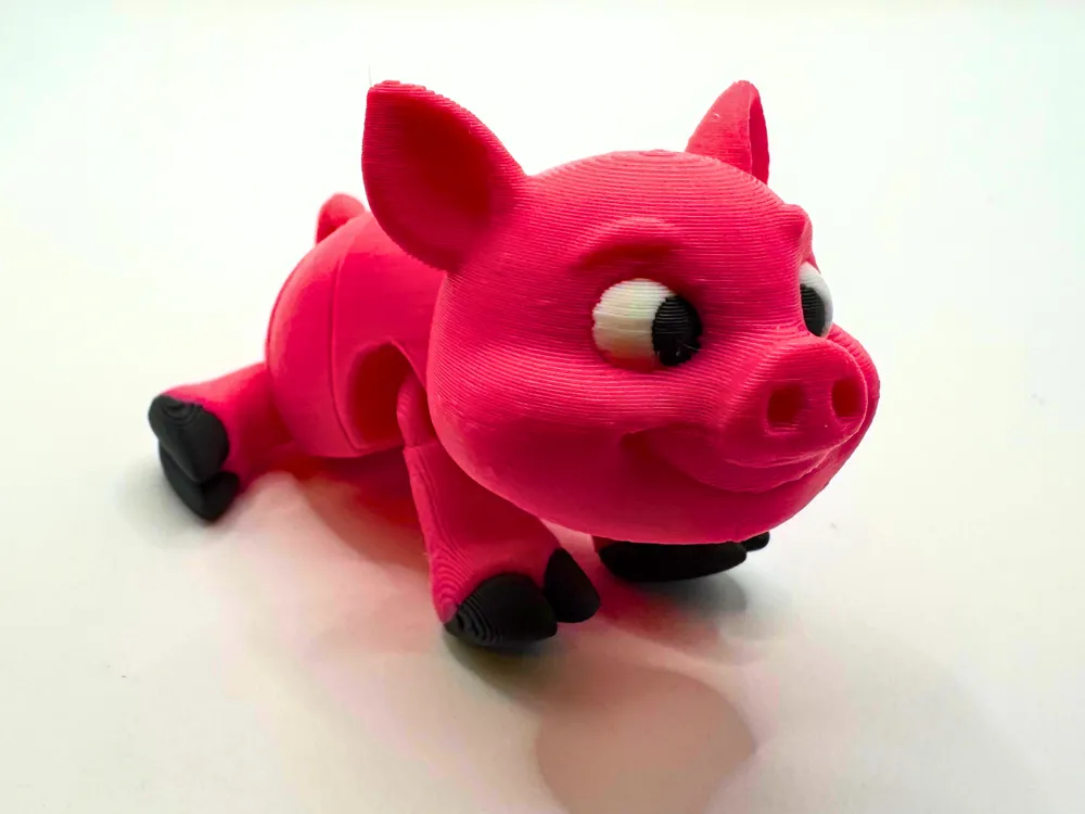 Oinkers the Pig – Articulated Print-in-Place Toy by Foorbits 3D ...