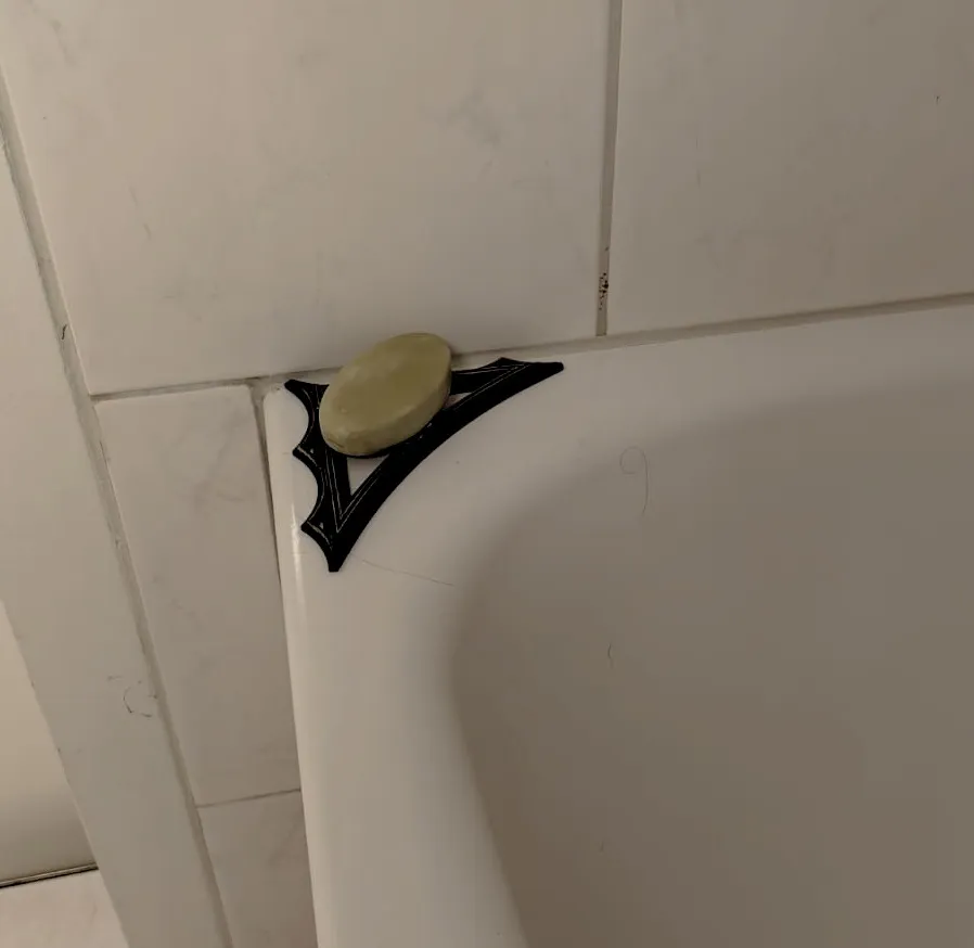 Corner Soap Holder for Bathtub or Sink Edge - Free 3D Print Model ...