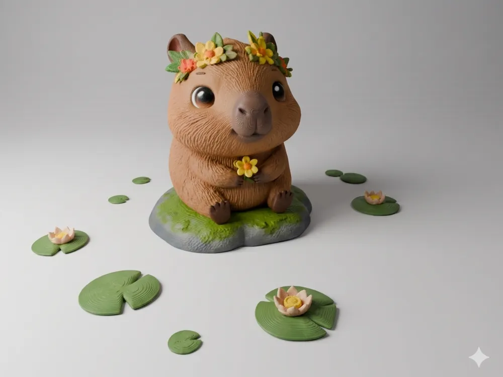 Cute Capybara - Free 3D Print Model - MakerWorld