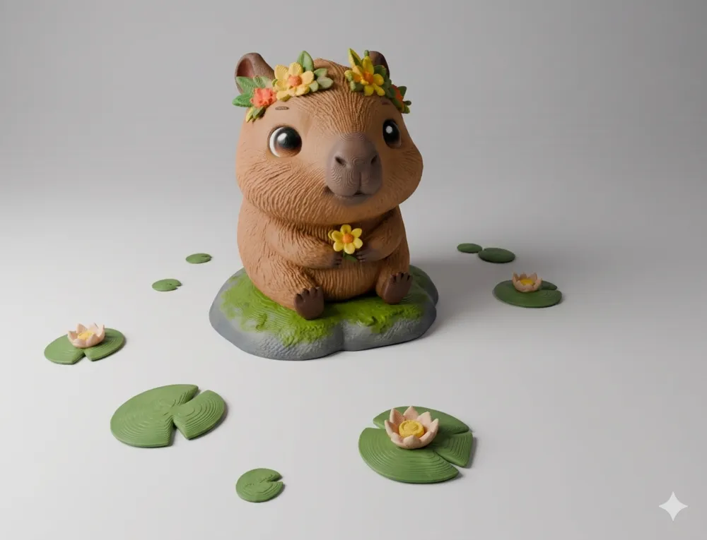 Cute Capybara - Free 3D Print Model - MakerWorld