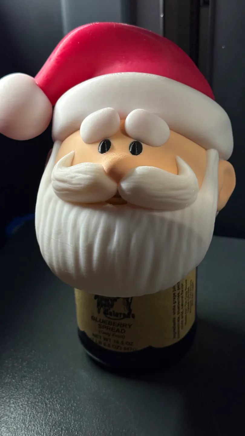 Santa - Mason Jar Topper by MT09dude - MakerWorld
