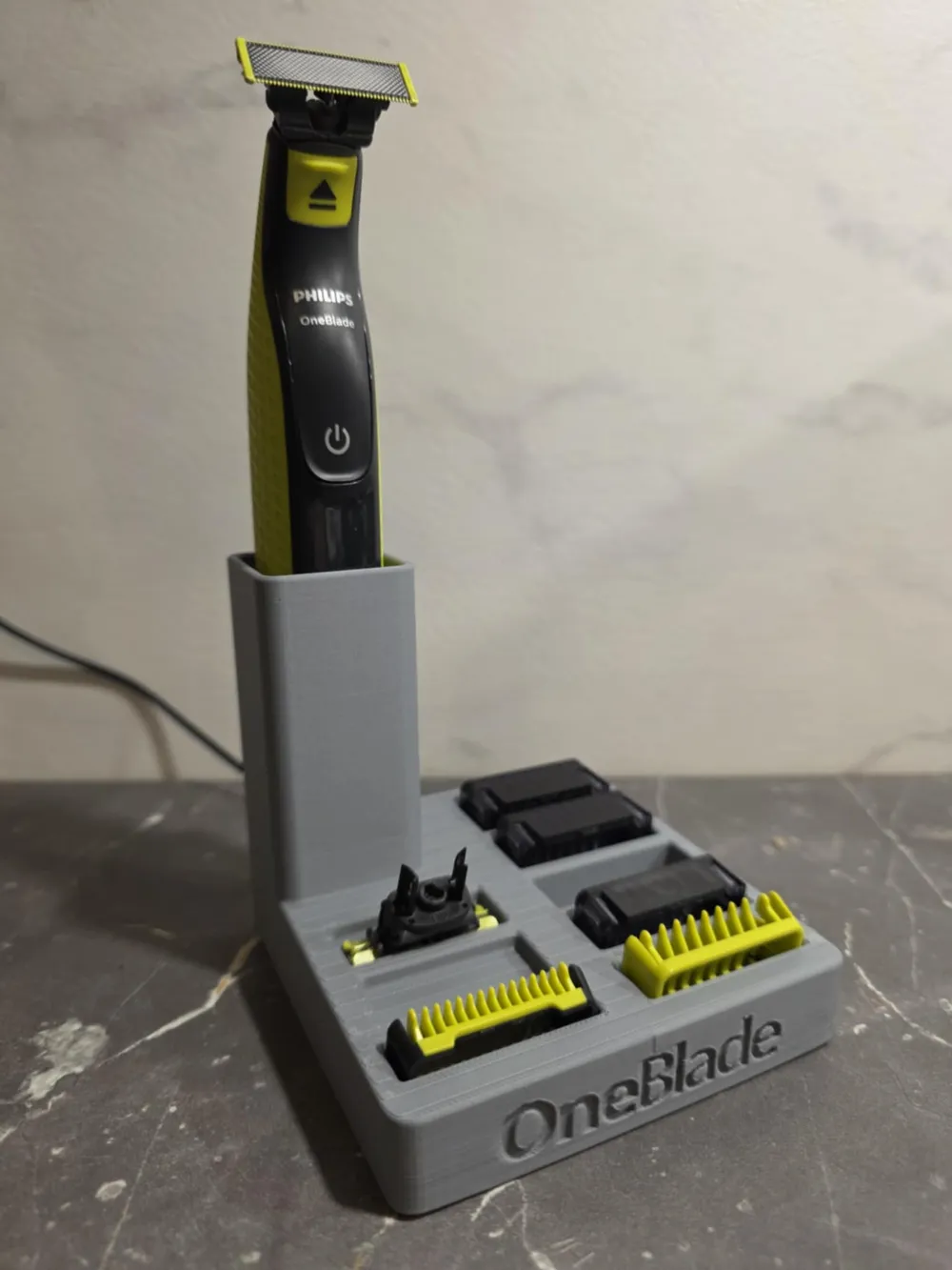 Philips OneBlade stand - with charger - Free 3D Print Model - MakerWorld