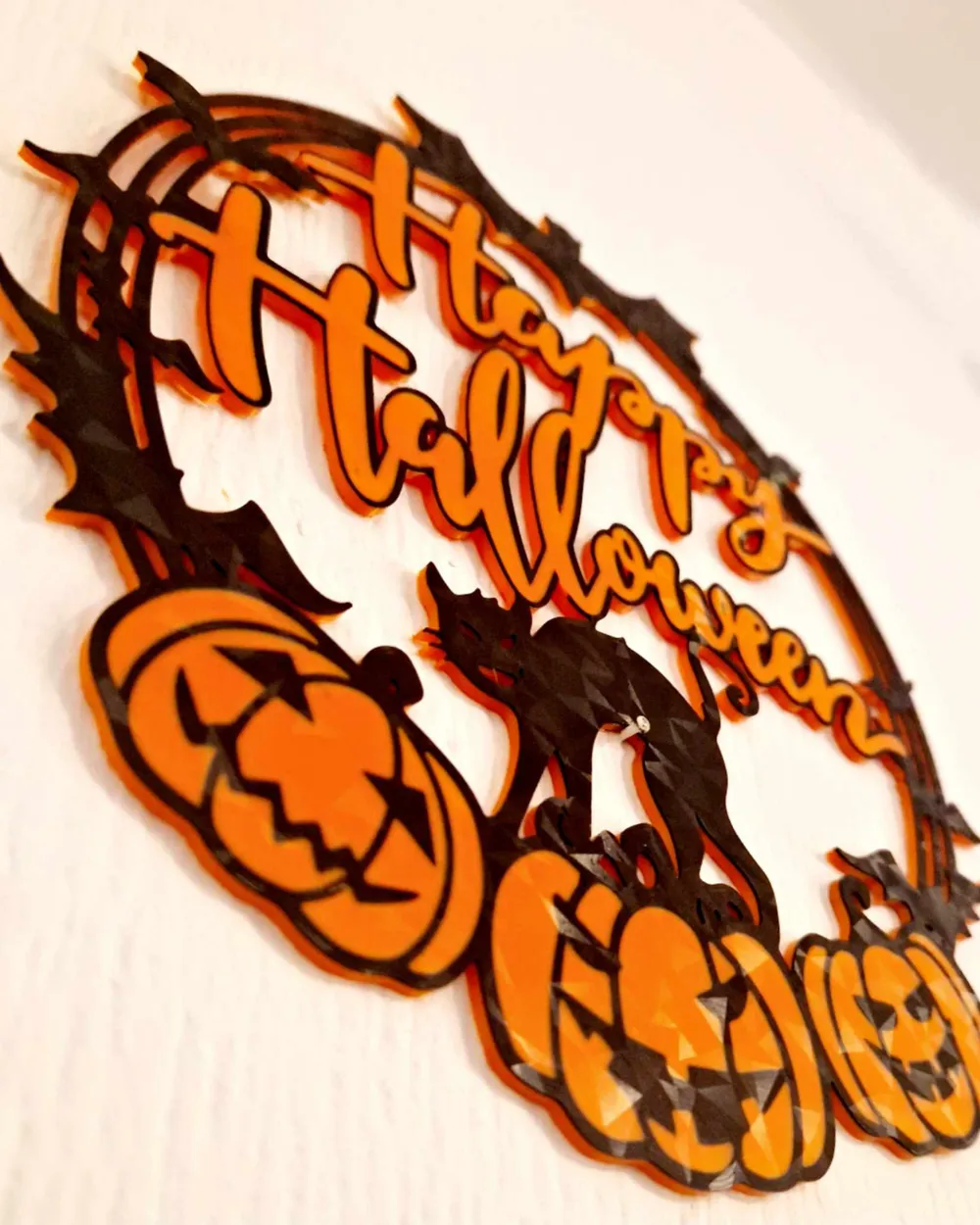Halloween Wreath Wall Art / Window Display by SA3D Designs - MakerWorld