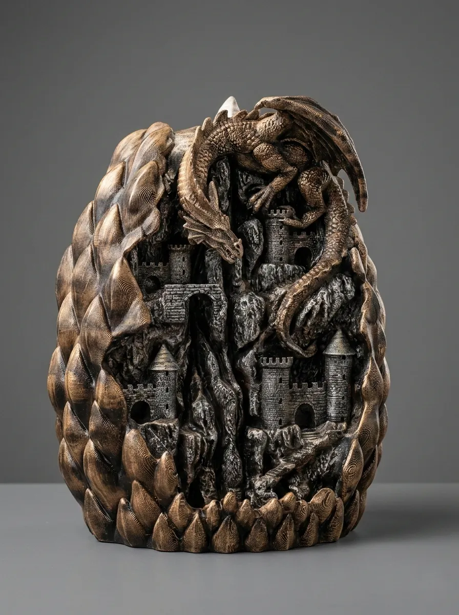 Dragon Egg Incense Waterfall & Bookend - Free 3D Print Model - MakerWorld