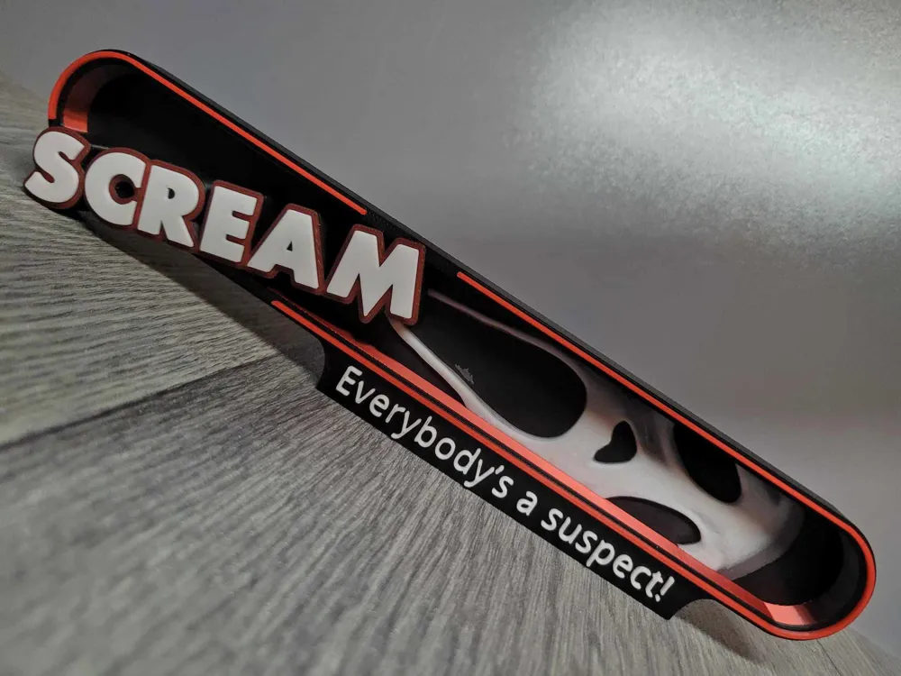 Scream movie logo sign by rajmaks MakerWorld: Download Free 3D Models