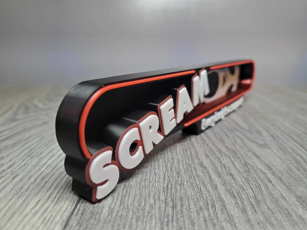 Scream movie logo sign by rajmaks MakerWorld: Download Free 3D Models