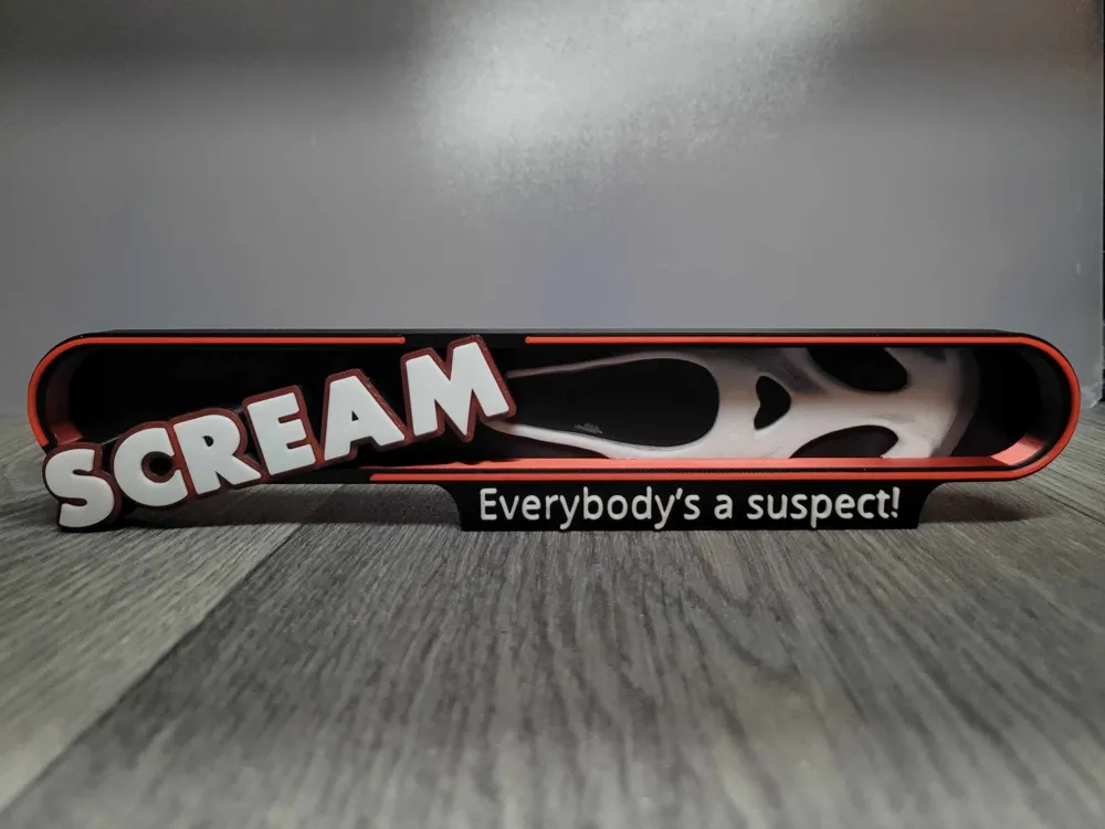 Scream movie logo sign by rajmaks MakerWorld: Download Free 3D Models