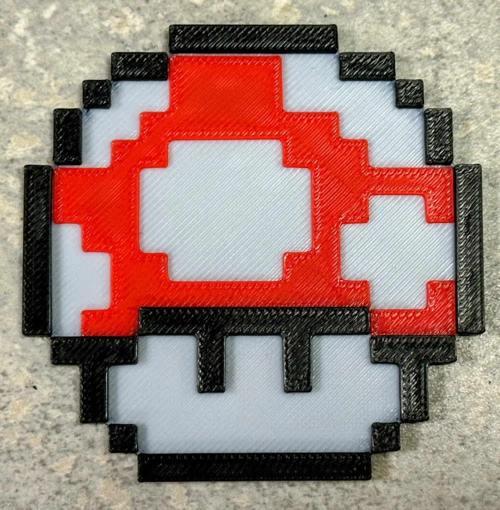 Super Mario Mushroom ~ 64 or 220 mm ~ Multi Color ~ Quick Print ~ PLA ...
