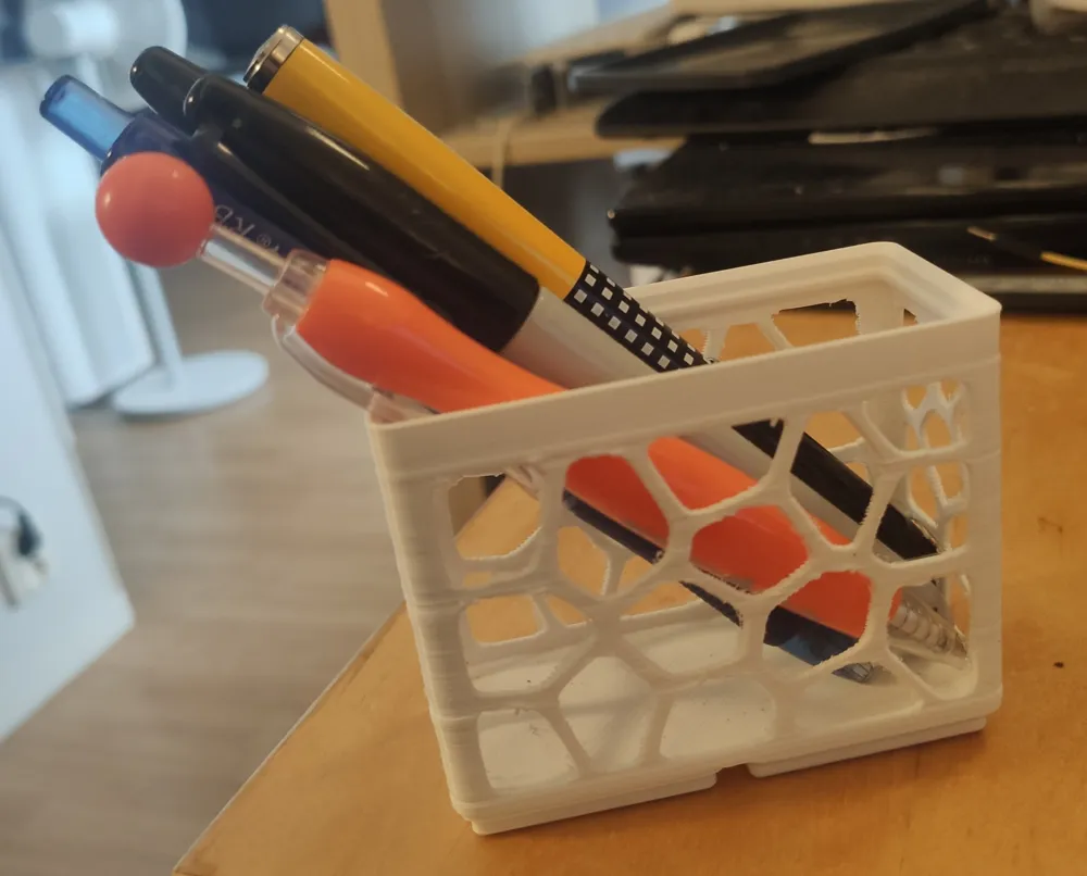 Gridfinity Voronoi bin 1x2 for pencils or tools by NinjaAsok - MakerWorld